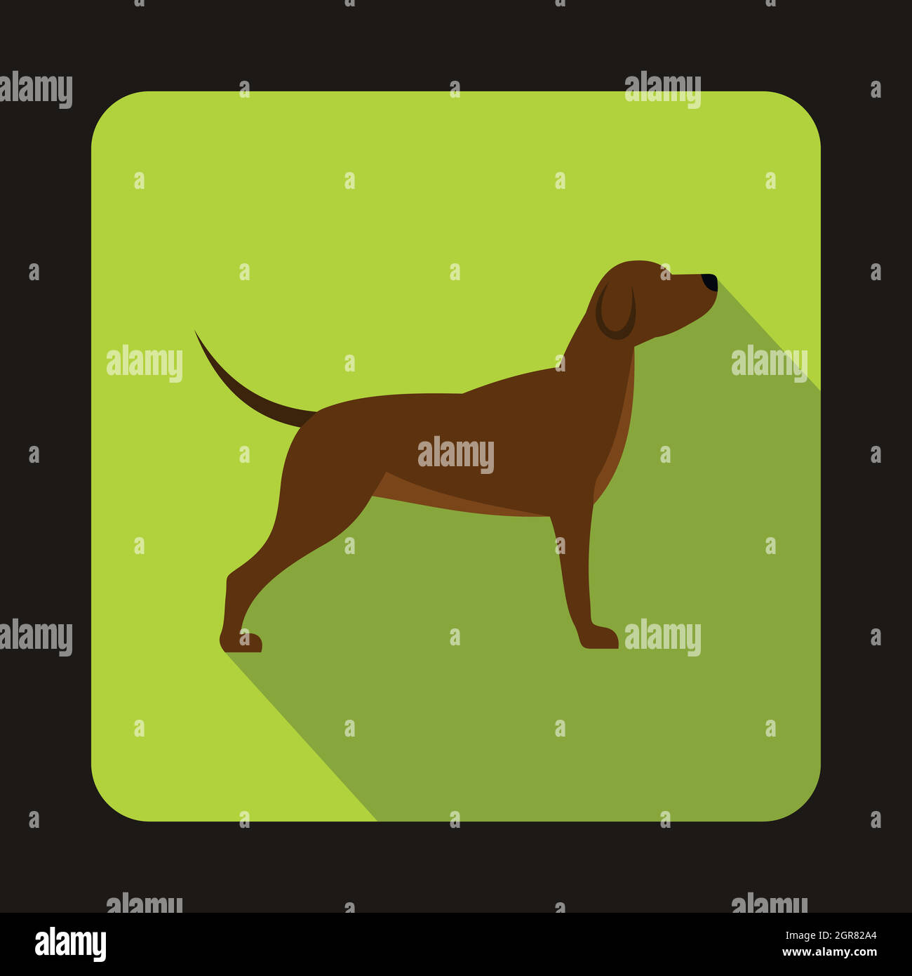 Hunting dog icon, flat style Stock Vector Image & Art - Alamy