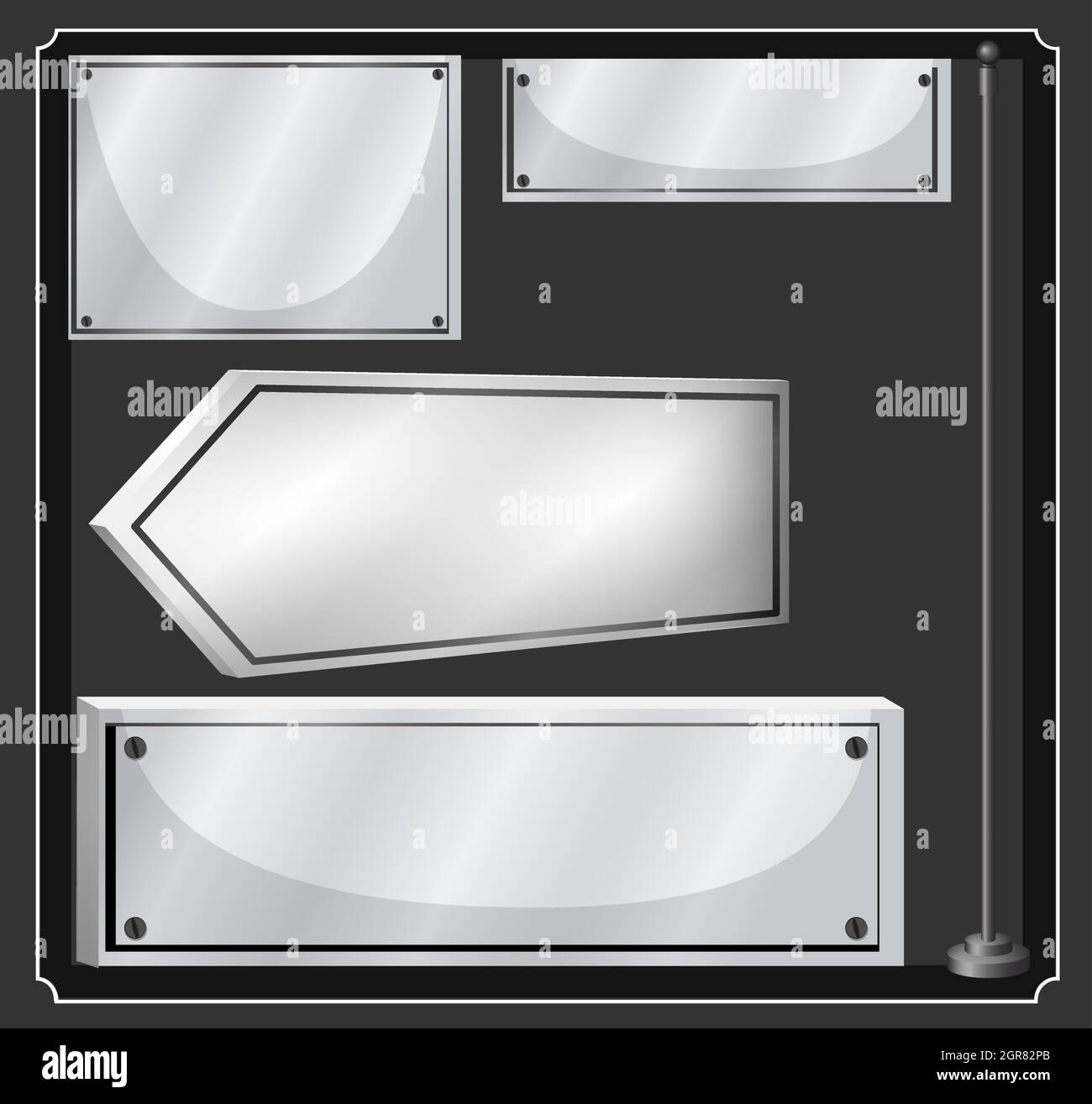 Different design of metal plates Stock Vector Image & Art - Alamy