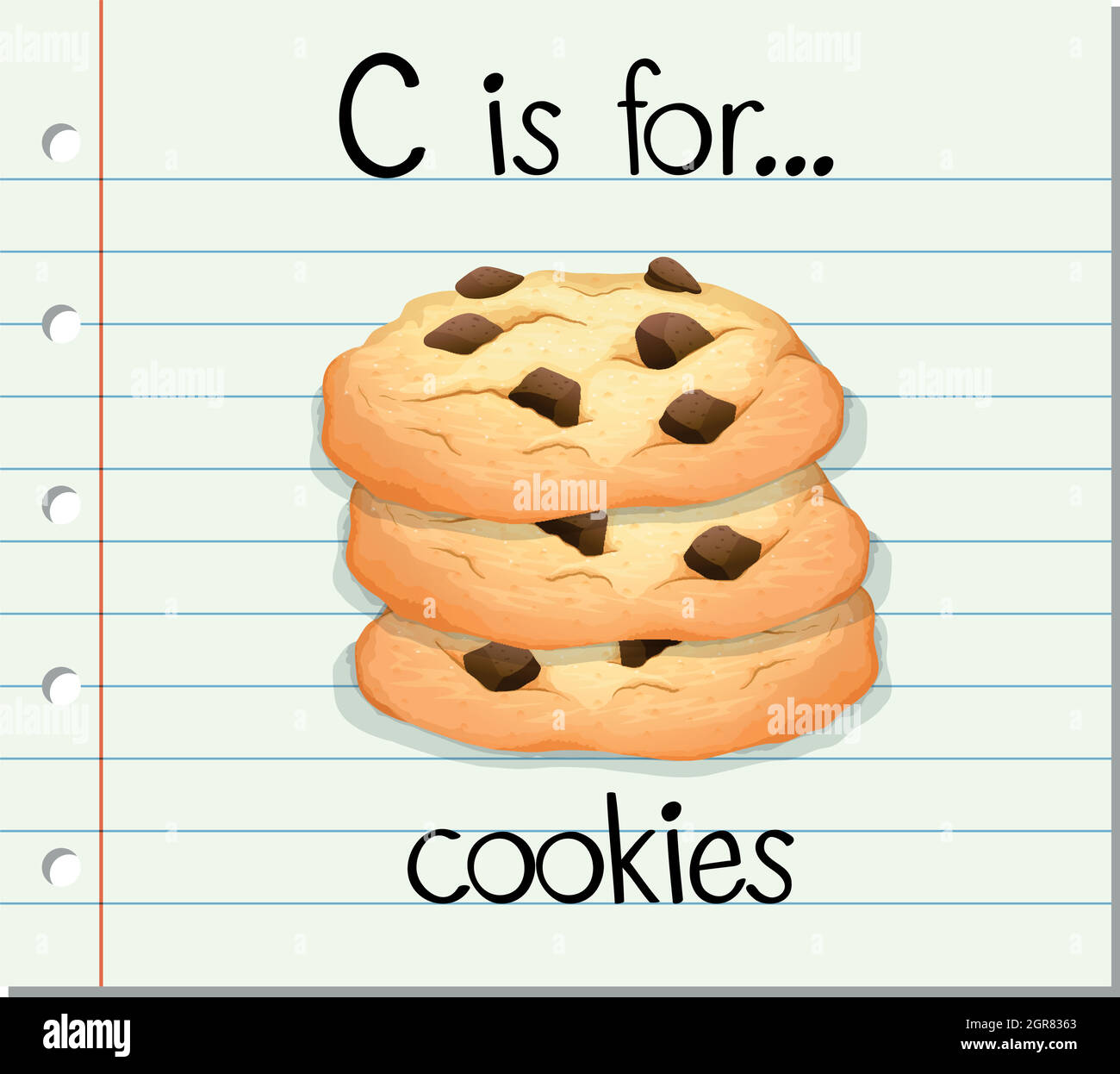 Flashcard letter C is for cookies Stock Vector Image & Art - Alamy