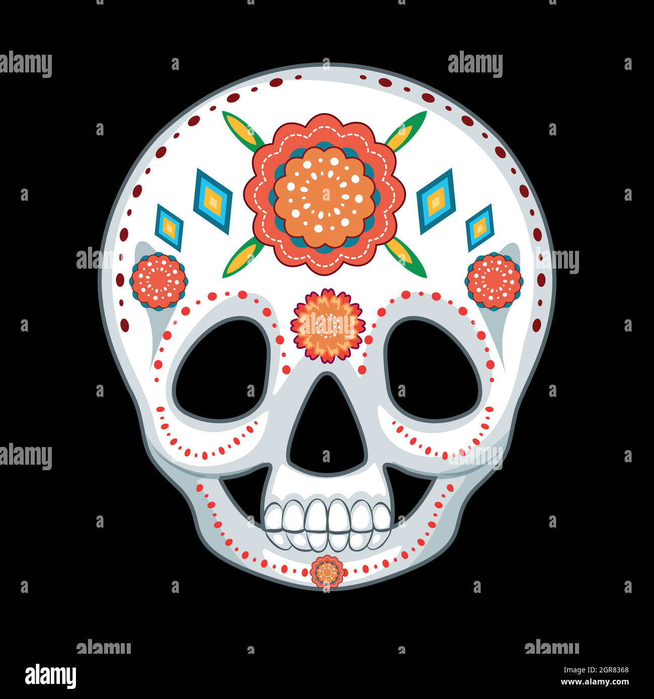 Sugar skull mexico Stock Vector Images - Alamy