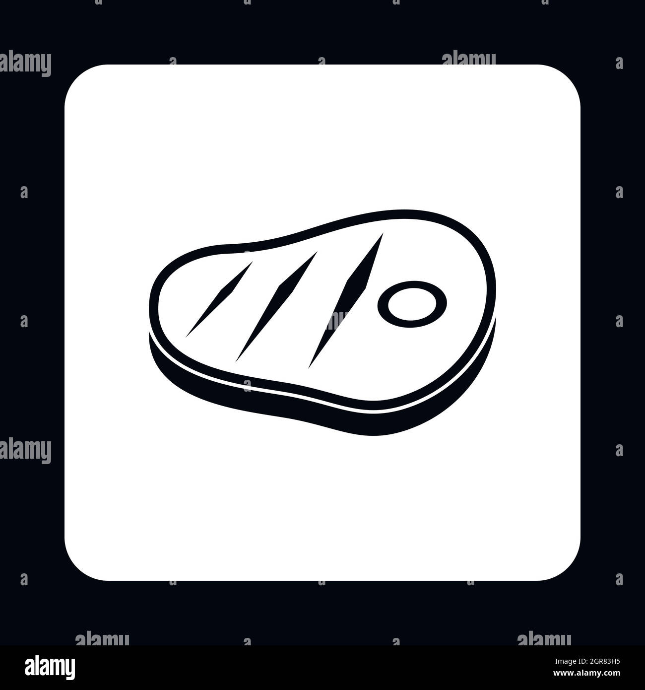 Steak icon, simple style Stock Vector Image & Art - Alamy