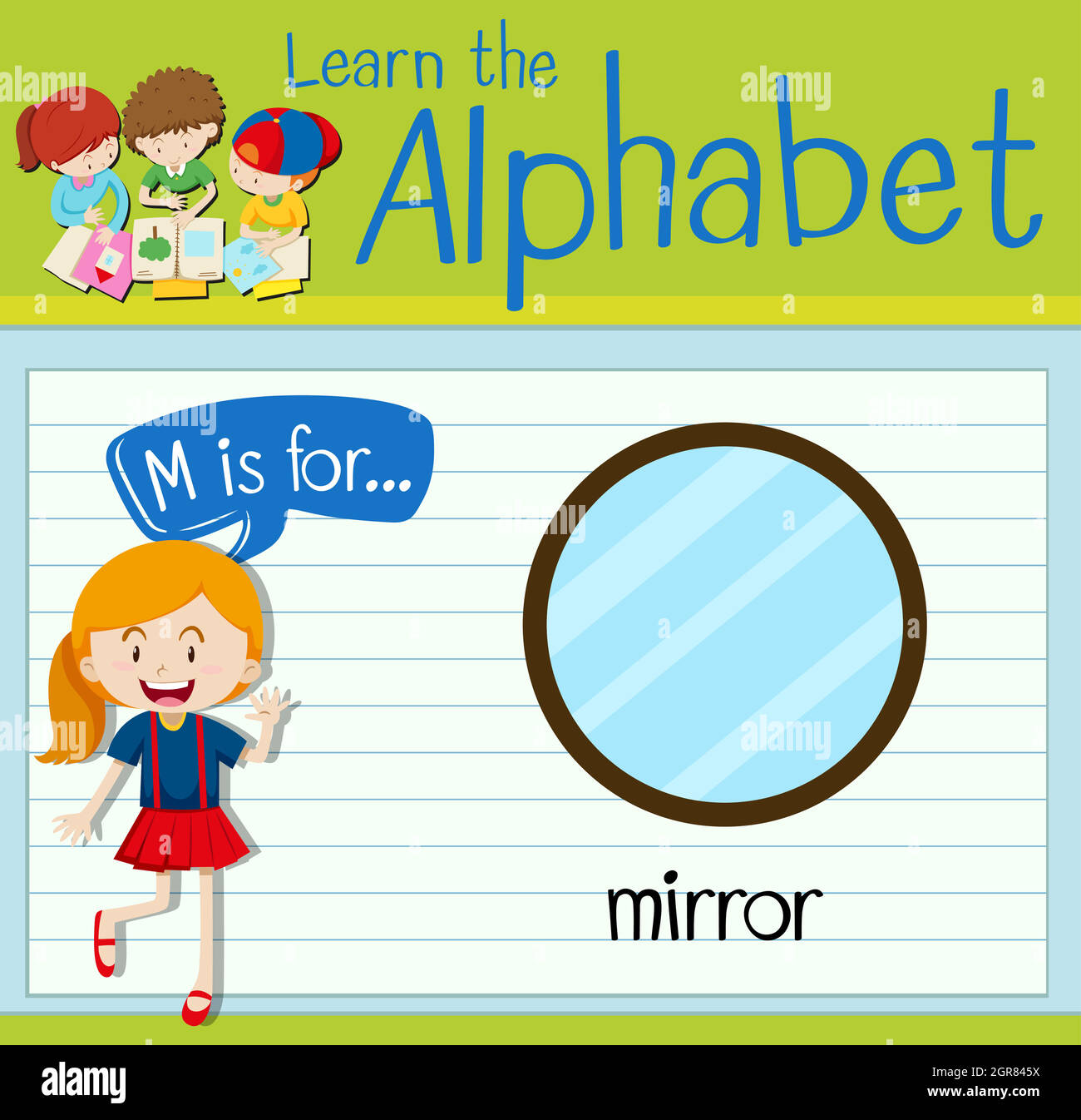 Flashcard letter M is for mirror Stock Vector Image & Art - Alamy