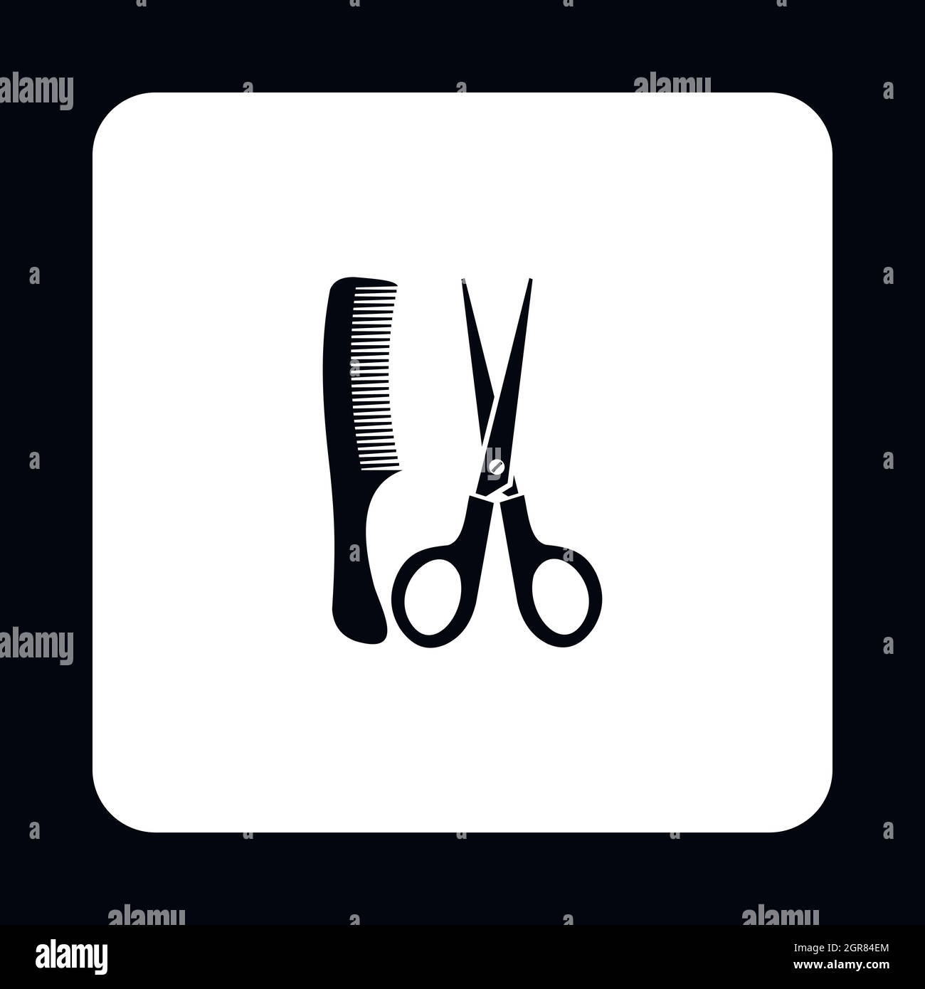 Hairdresser , scissors and comb Stock Vector Images - Alamy