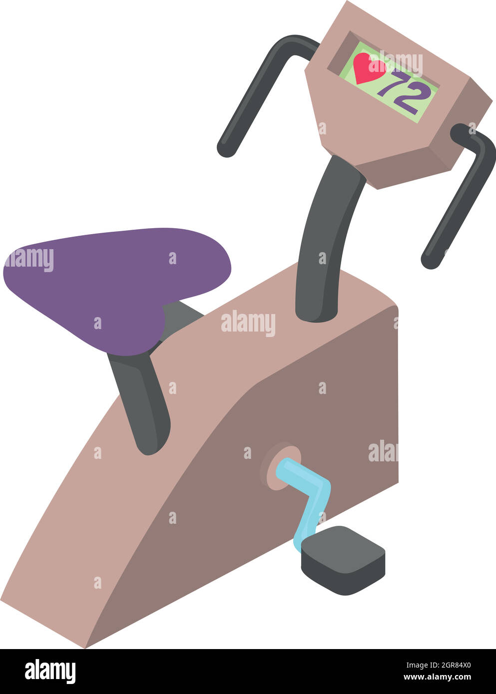 Exercise bike icon, cartoon style Stock Vector Image & Art - Alamy