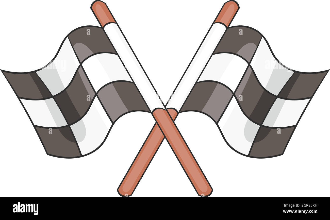 Racing flags icon, cartoon style Stock Vector Image & Art - Alamy