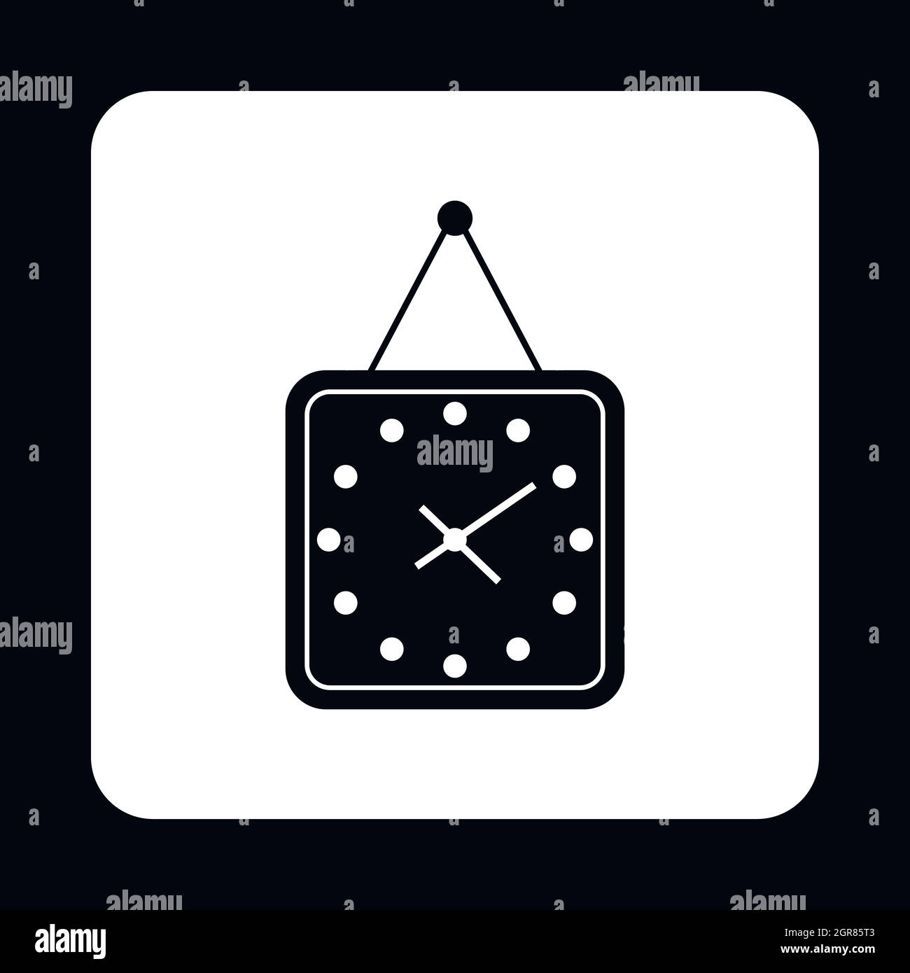 Square wall clock Stock Vector Images - Alamy