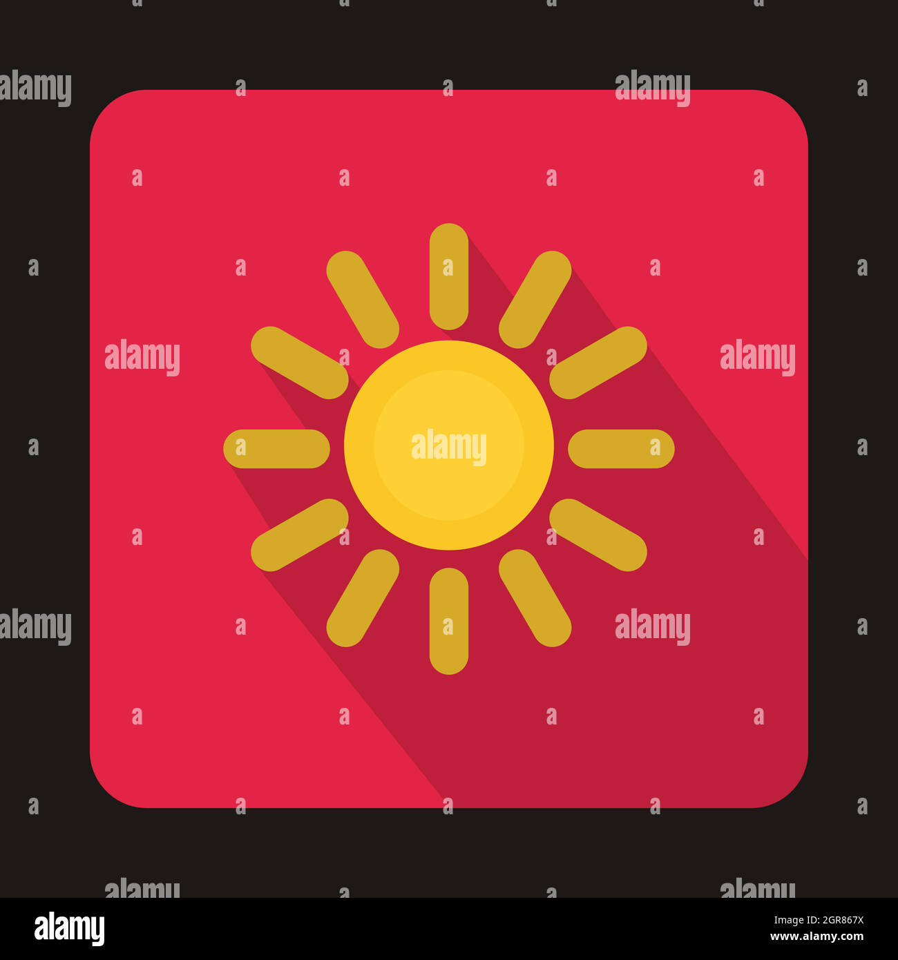 Sun icon in flat style Stock Vector Image & Art - Alamy