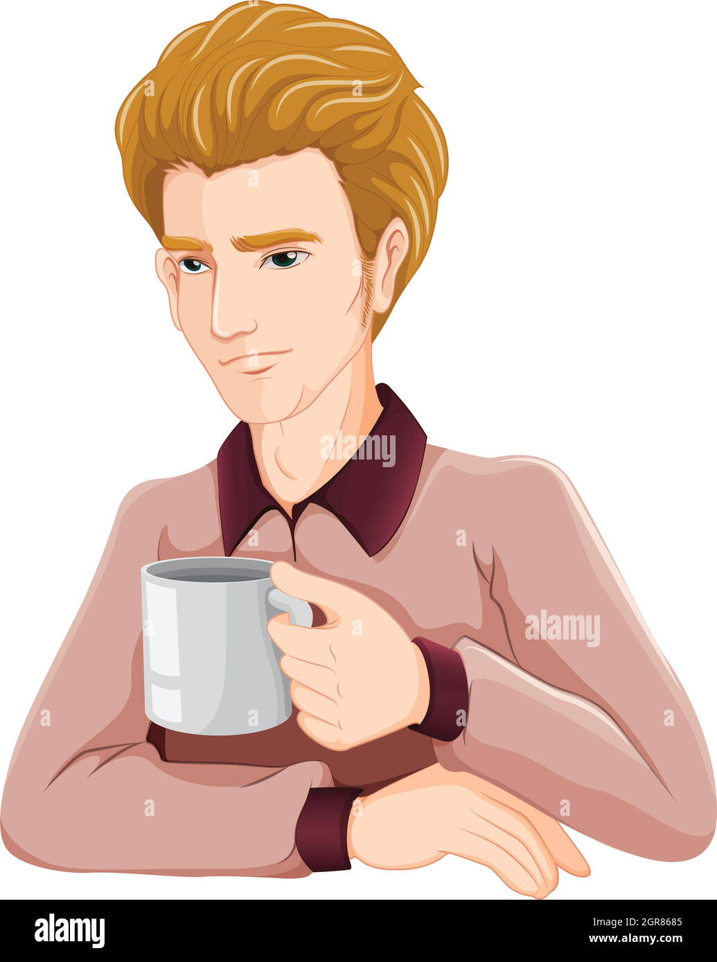 Serious thinking Stock Vector Images - Alamy