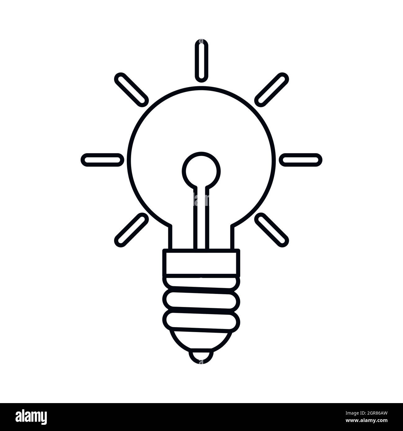 Light bulb icon, outline style Stock Vector Image & Art - Alamy