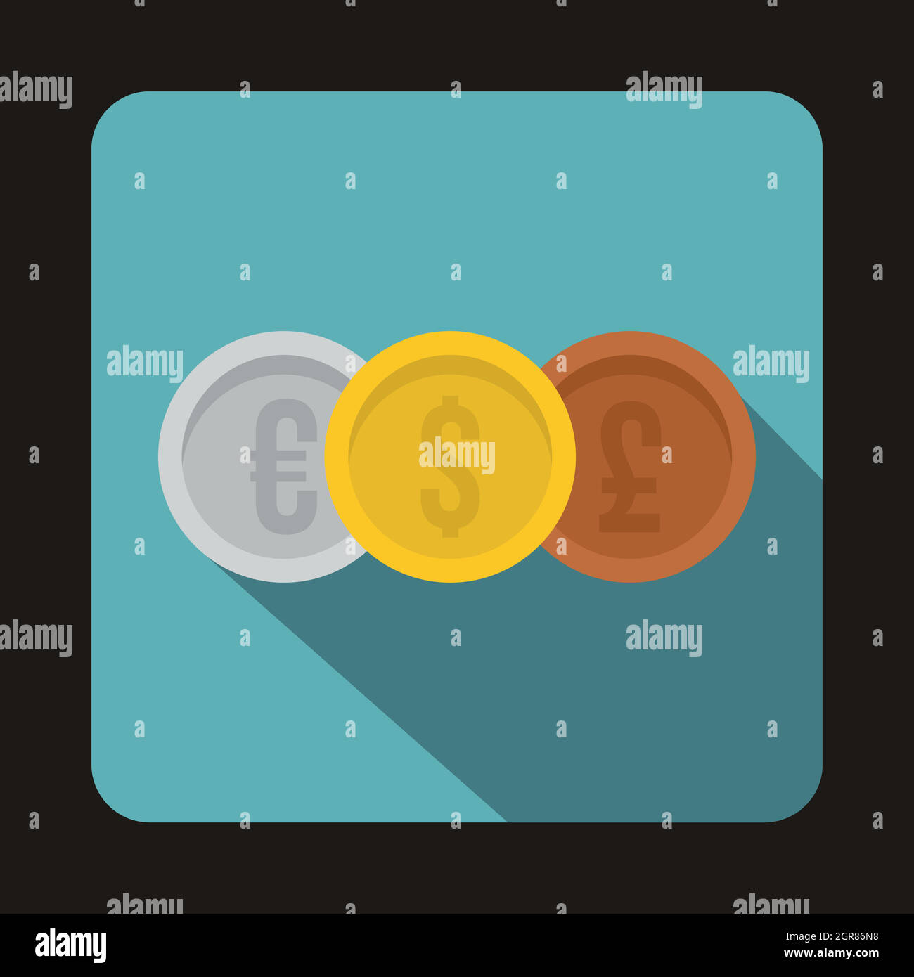 Heap coins dollar symbol Stock Vector Images - Alamy