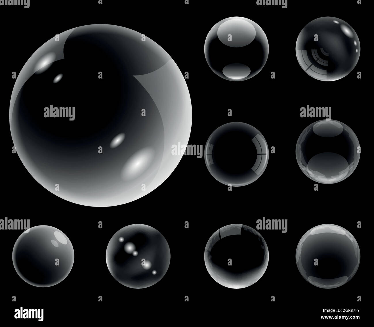 Transparent bubbles set, realistic style Stock Vector Image & Art - Alamy