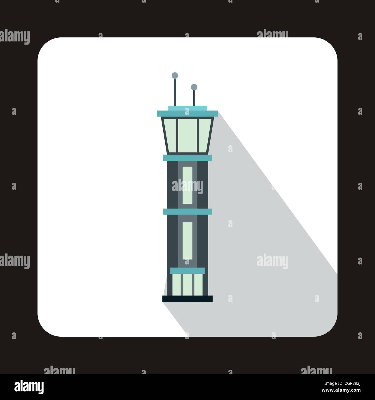 Airport control tower icon, flat style Stock Vector Image & Art - Alamy
