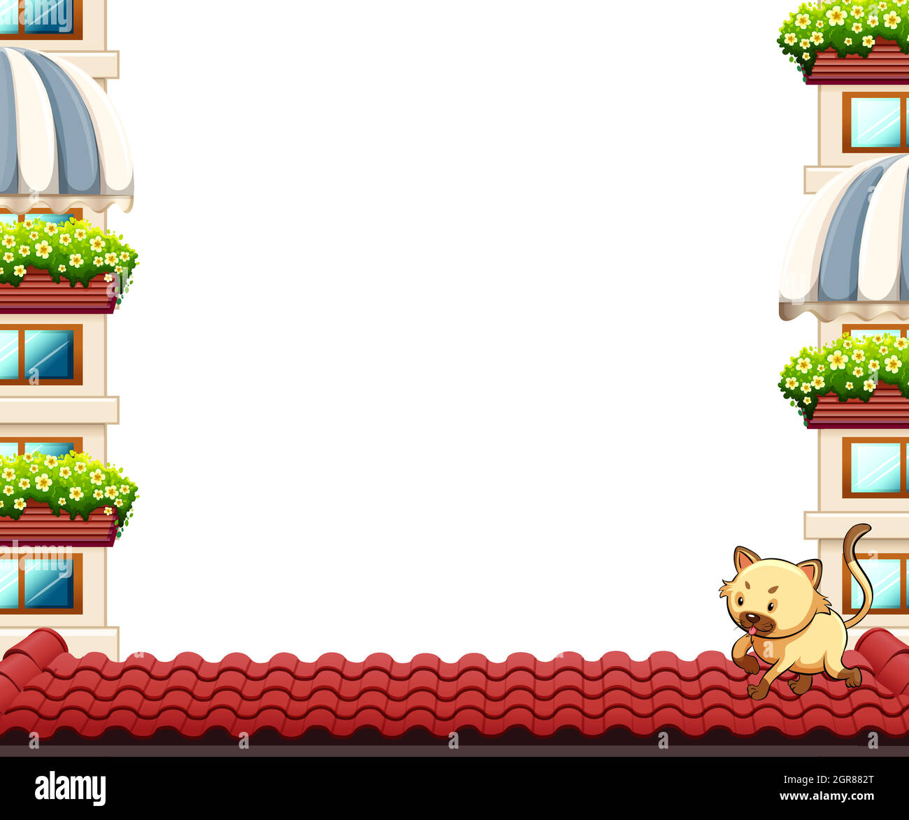 White cat in apartment Stock Vector Images - Alamy