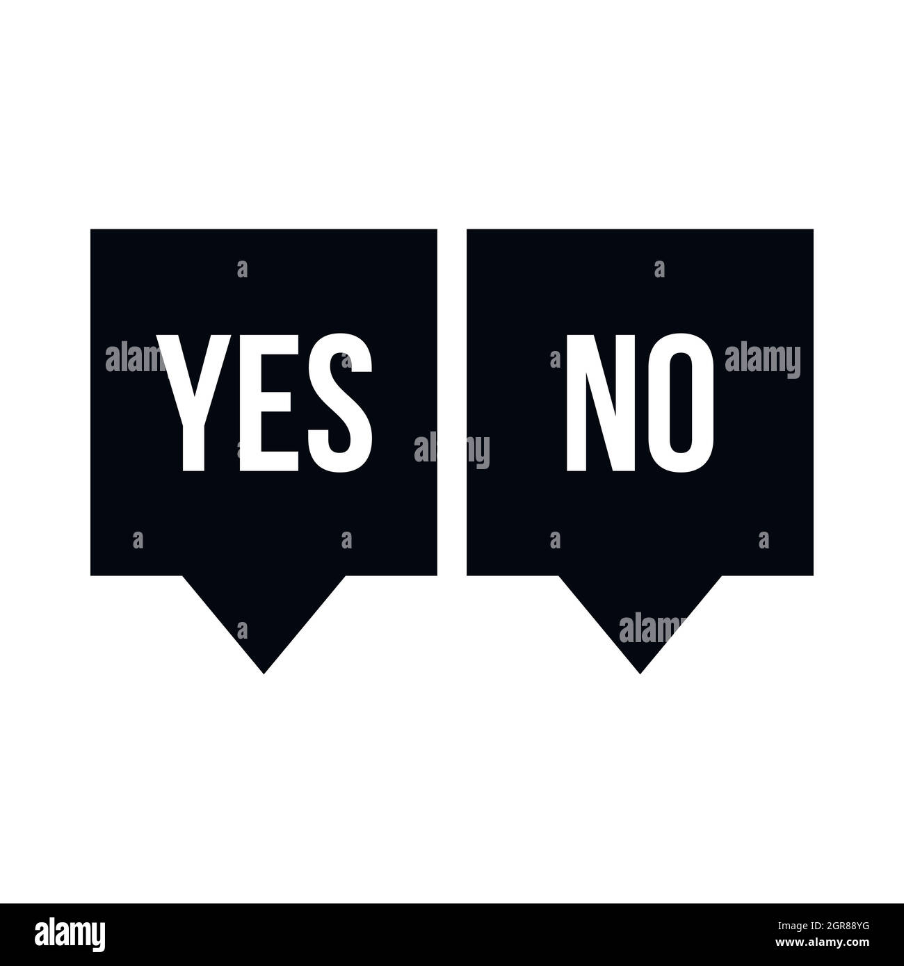 Signs of yes and no icon, simple style Stock Vector Image & Art - Alamy
