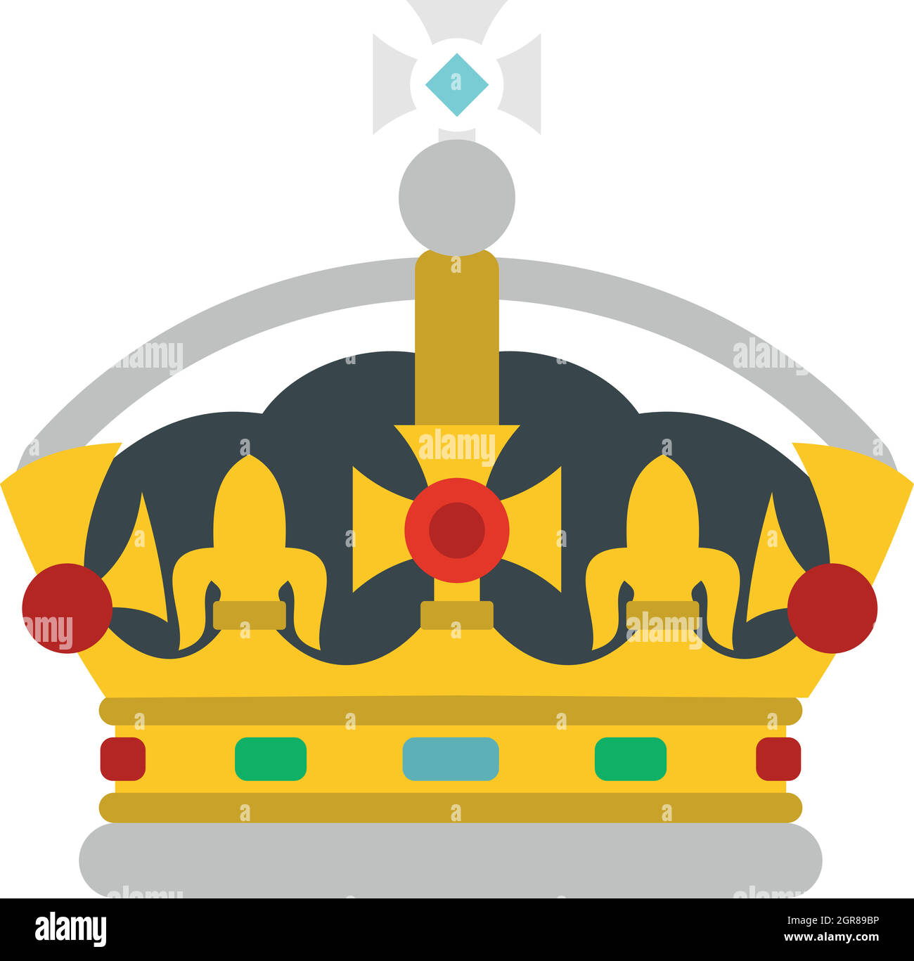 Crown Icon Flat Style Stock Vector Image And Art Alamy