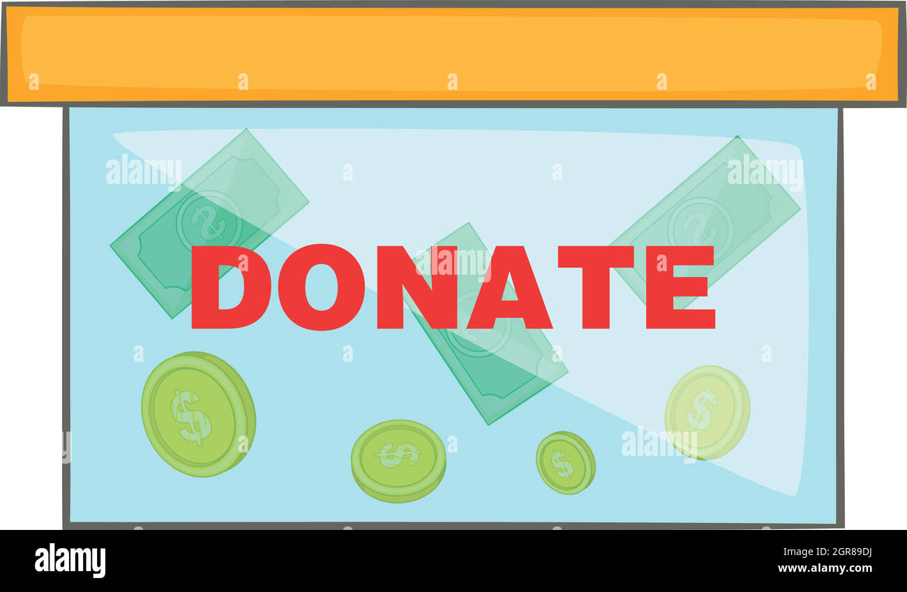 Hand donate box vector Stock Vector Images - Alamy