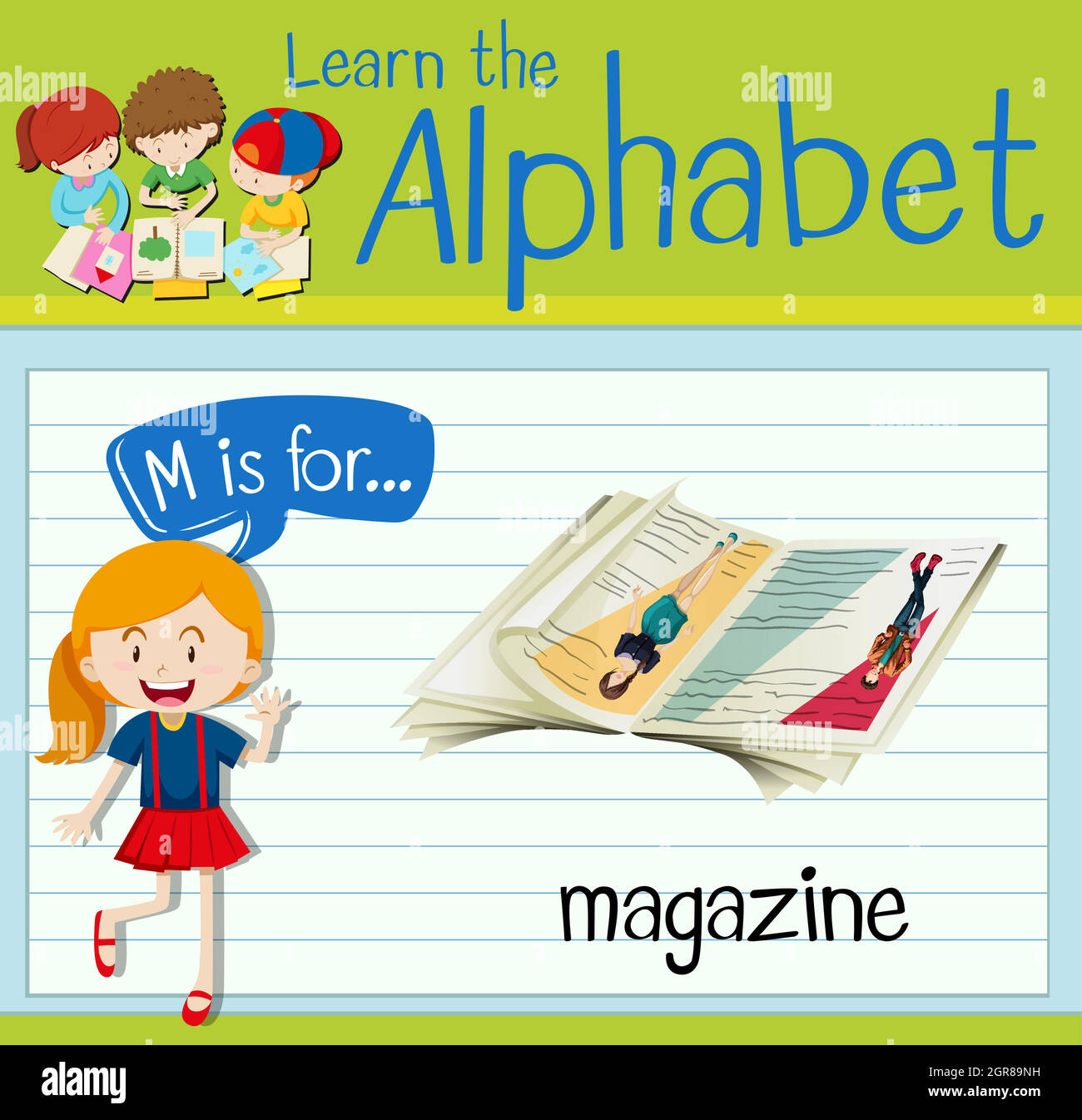 Flashcard letter M is for magazine Stock Vector Image & Art - Alamy