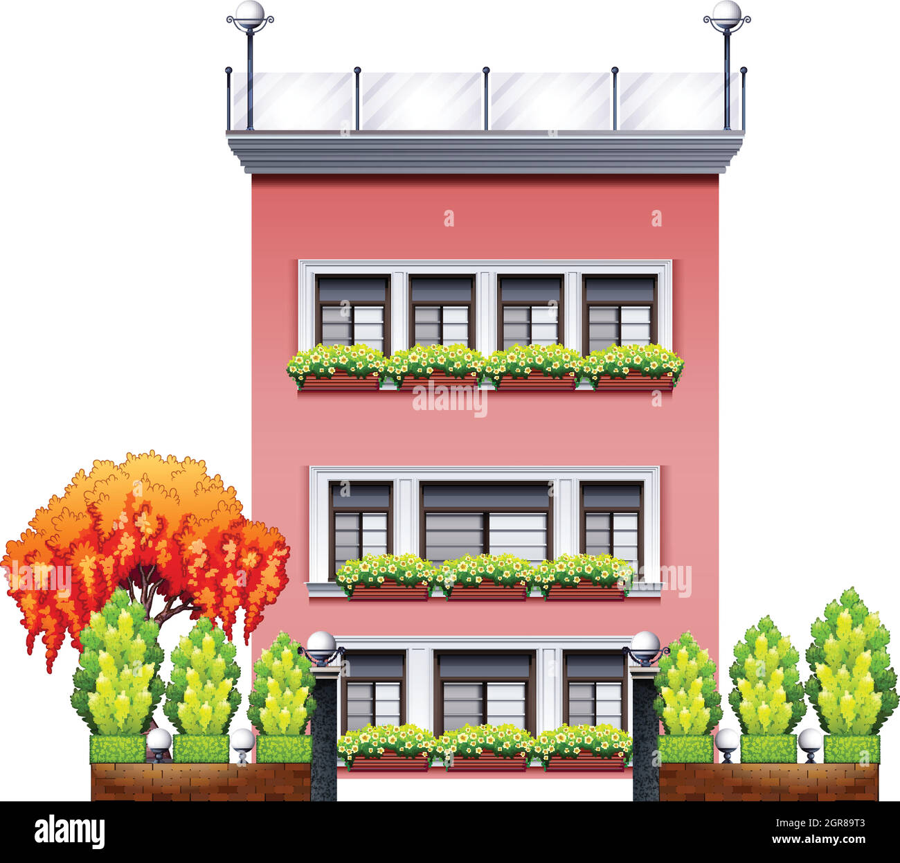 Modern mansion house stone Stock Vector Images - Alamy