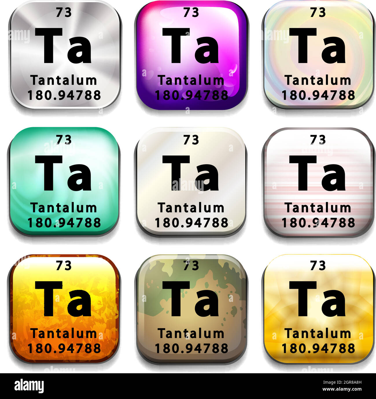 A button showing the element Tantalum Stock Vector Image & Art - Alamy