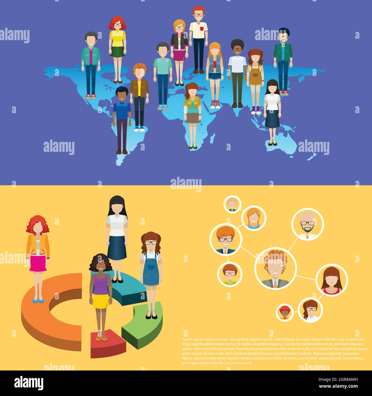World map and people infographic Stock Vector Image & Art - Alamy