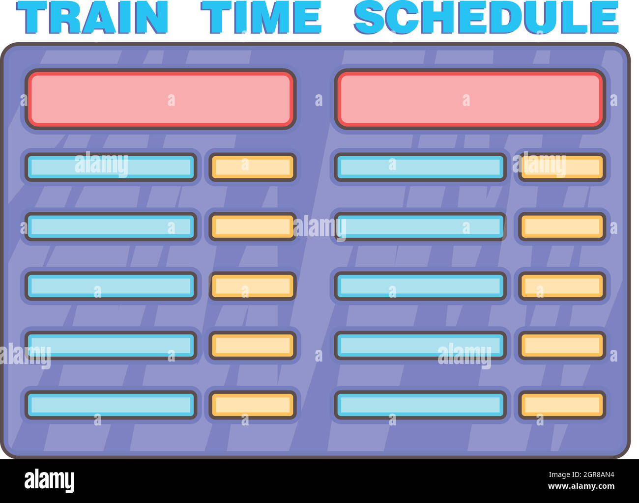 Schedule time of trains icon, cartoon style Stock Vector Image & Art ...
