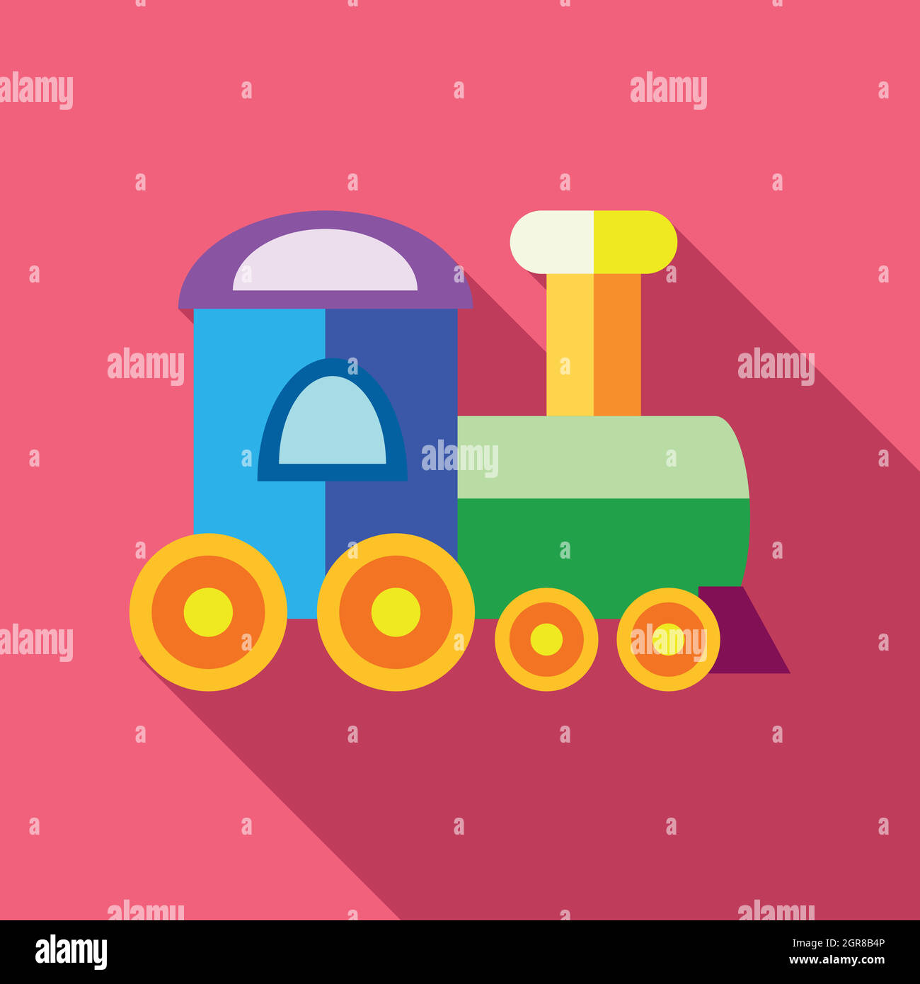 Train toy icon flat Stock Vector Images - Alamy