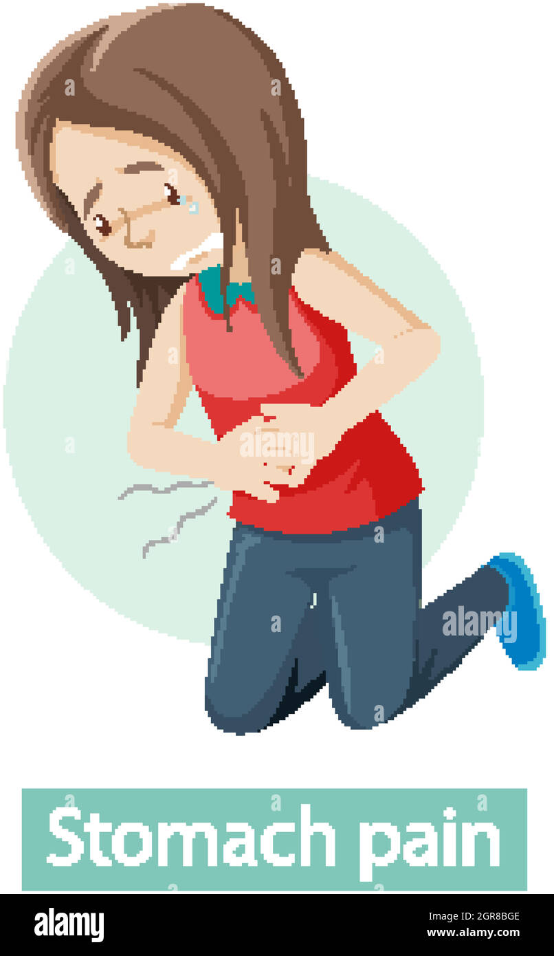 Stomach belly pain health Stock Vector Images - Alamy