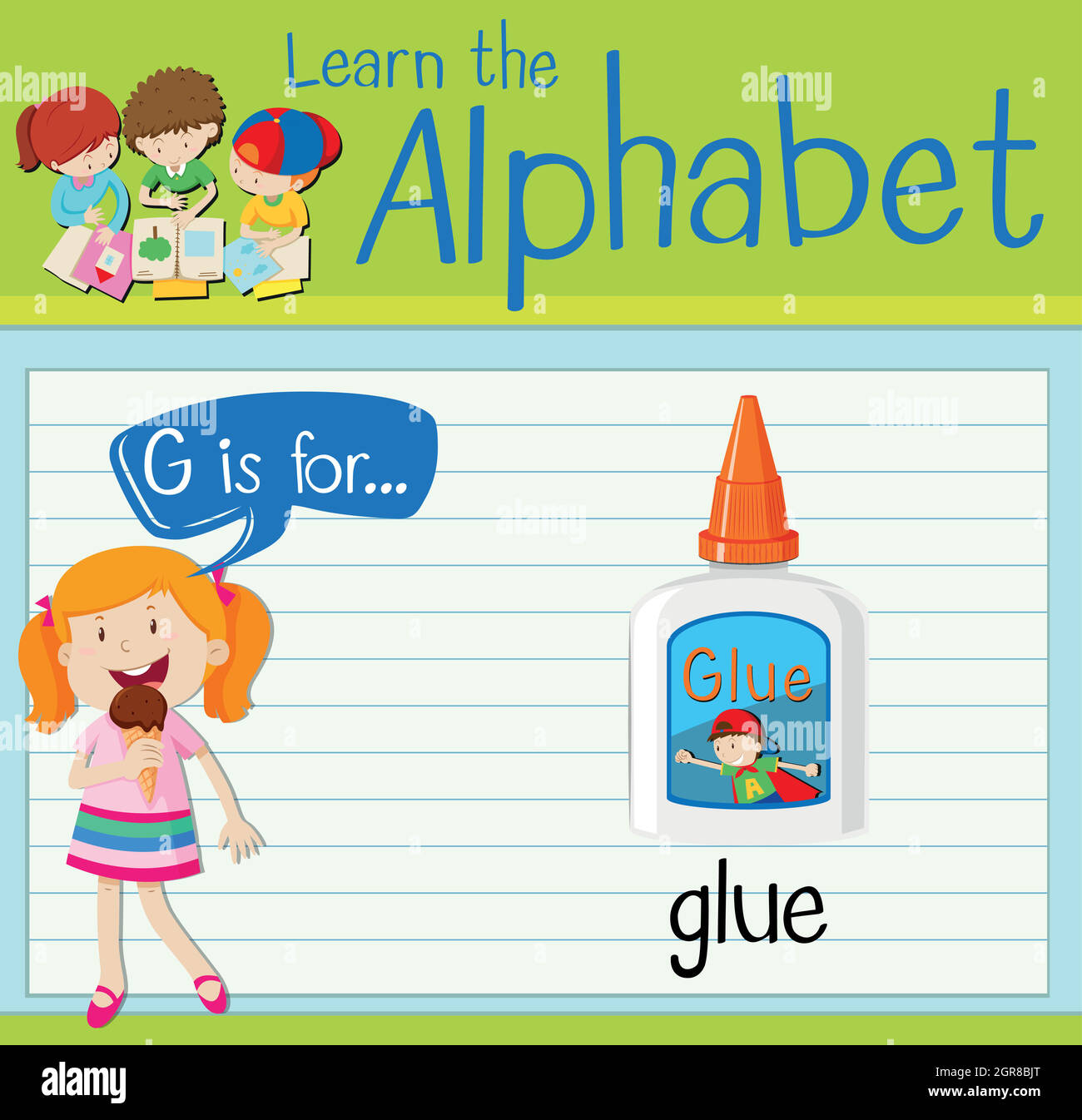 Flashcard letter G is for glue Stock Vector Image & Art - Alamy