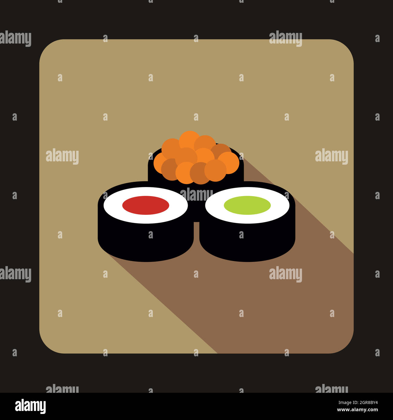 Fresh sushi rolls fish Stock Vector Images - Alamy