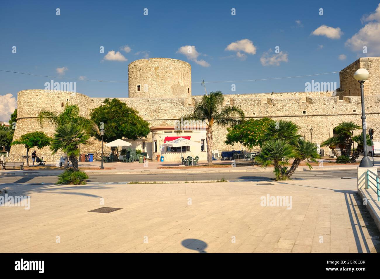 71043 MANFREDONIA, ITALY - Sep 05, 2021: view of the swabian angevin ...