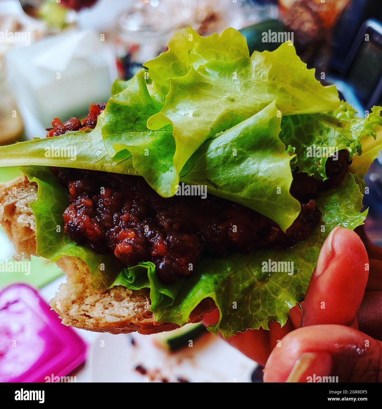 Vege hamburger hi-res stock photography and images - Alamy