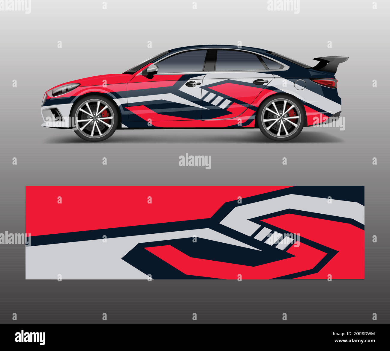 Car decal vector, graphic abstract racing designs for vehicle Sticker ...