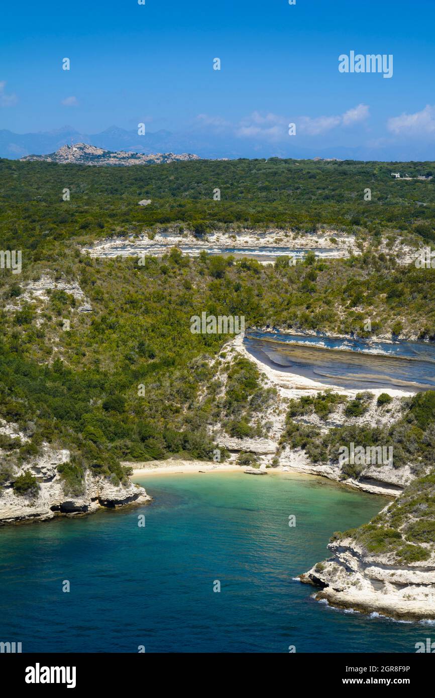 Isolated beach at Bonifacio, Corsica Stock Photo - Alamy