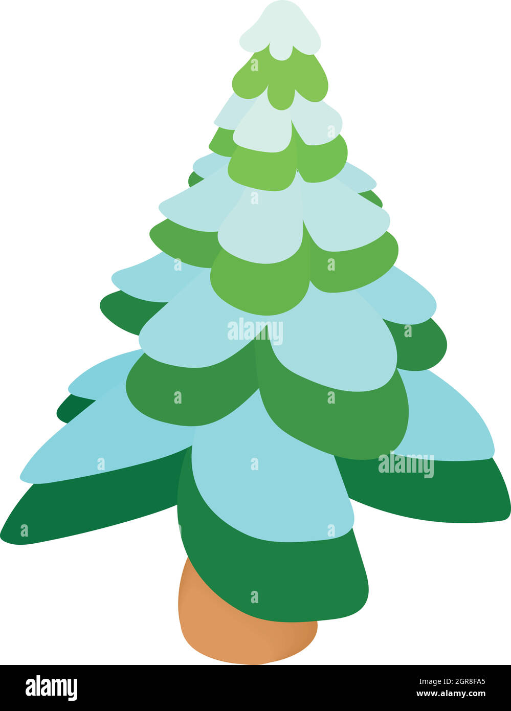 Frosty snow covered tree Stock Vector Images - Alamy