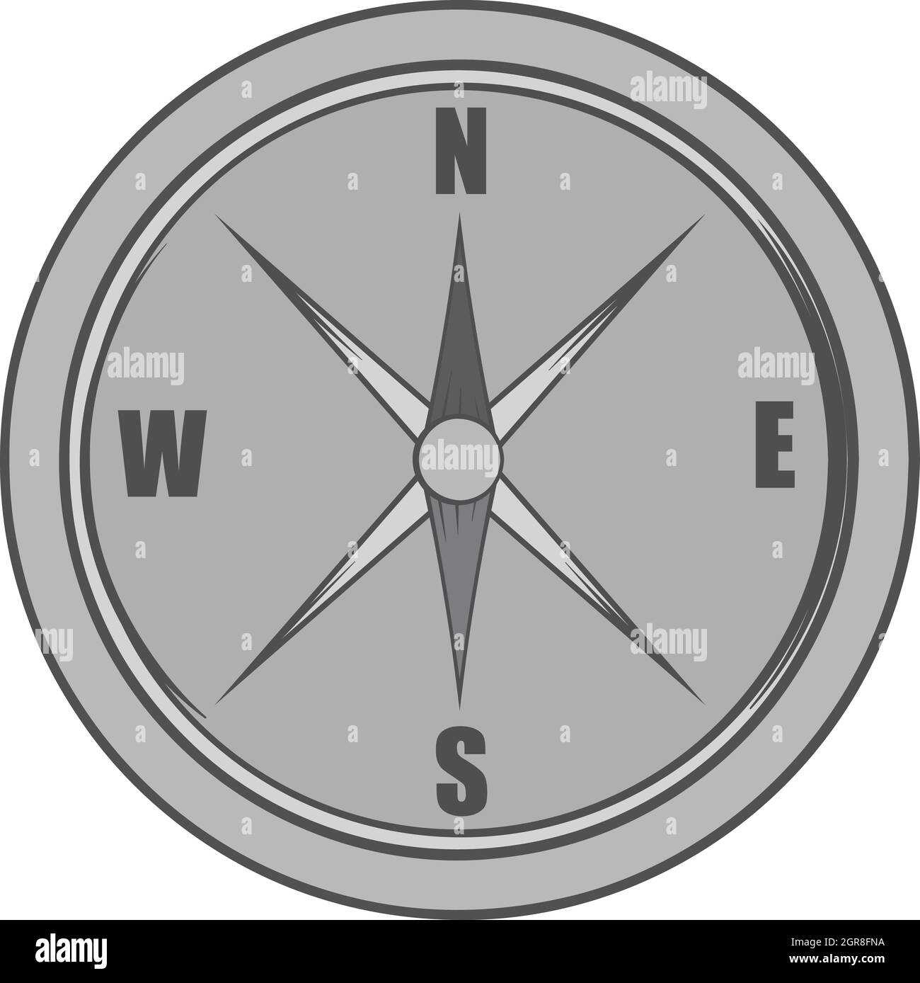 Compass icon, black monochrome style Stock Vector Image & Art - Alamy