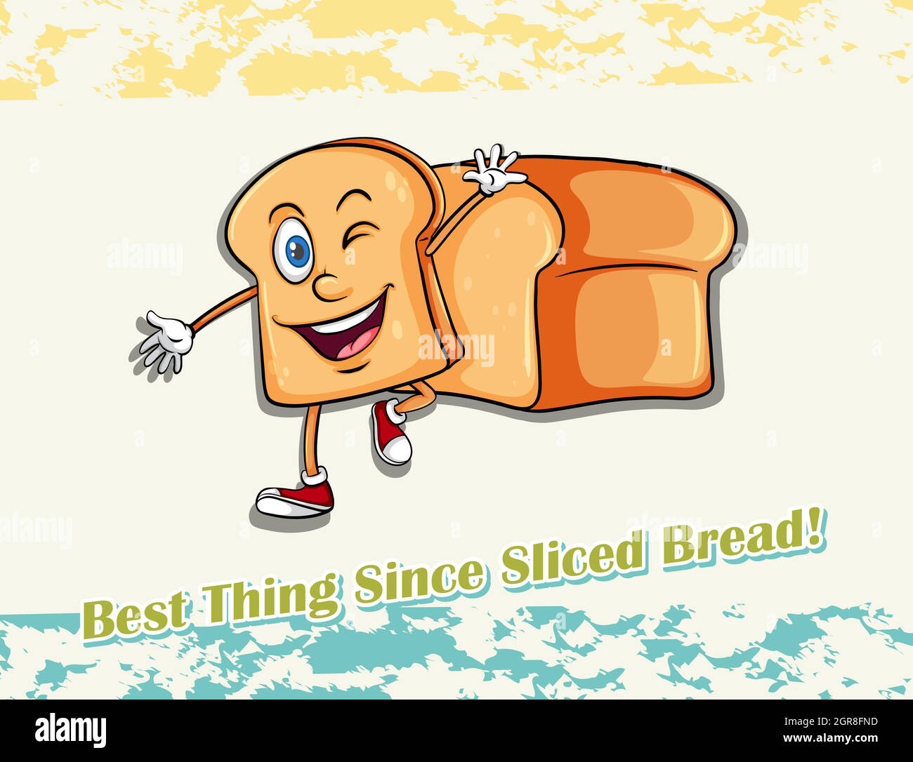 Happy sliced bread waving Stock Vector Image & Art - Alamy