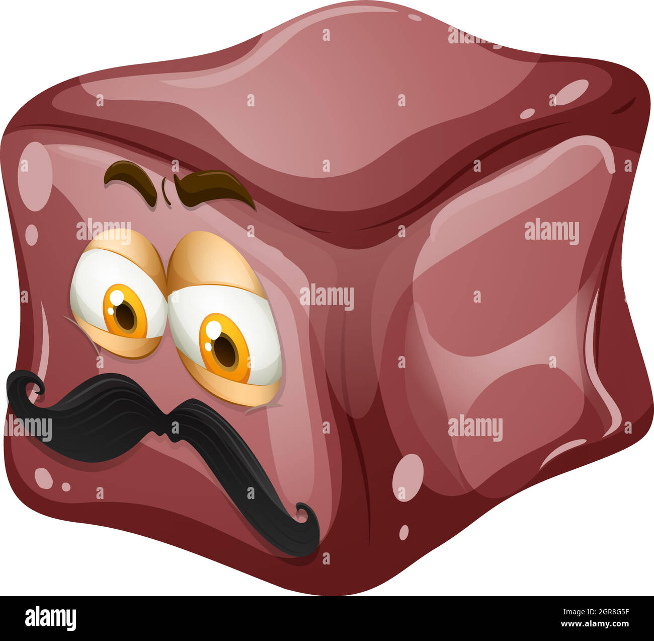 Ice cube with face Stock Vector Image & Art - Alamy