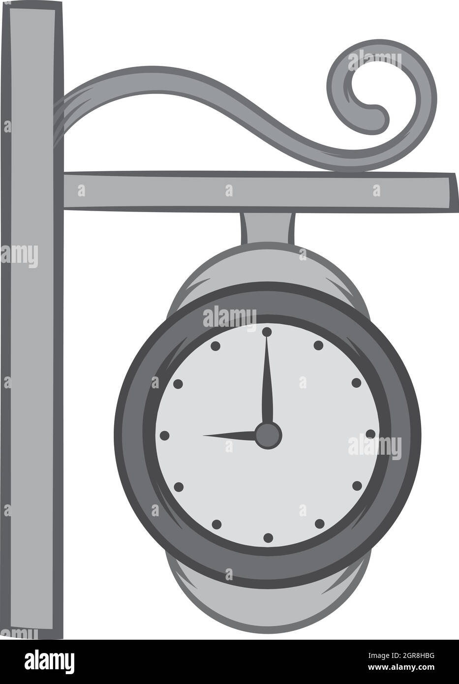 Street clock icon, black monochrome style Stock Vector Image & Art - Alamy