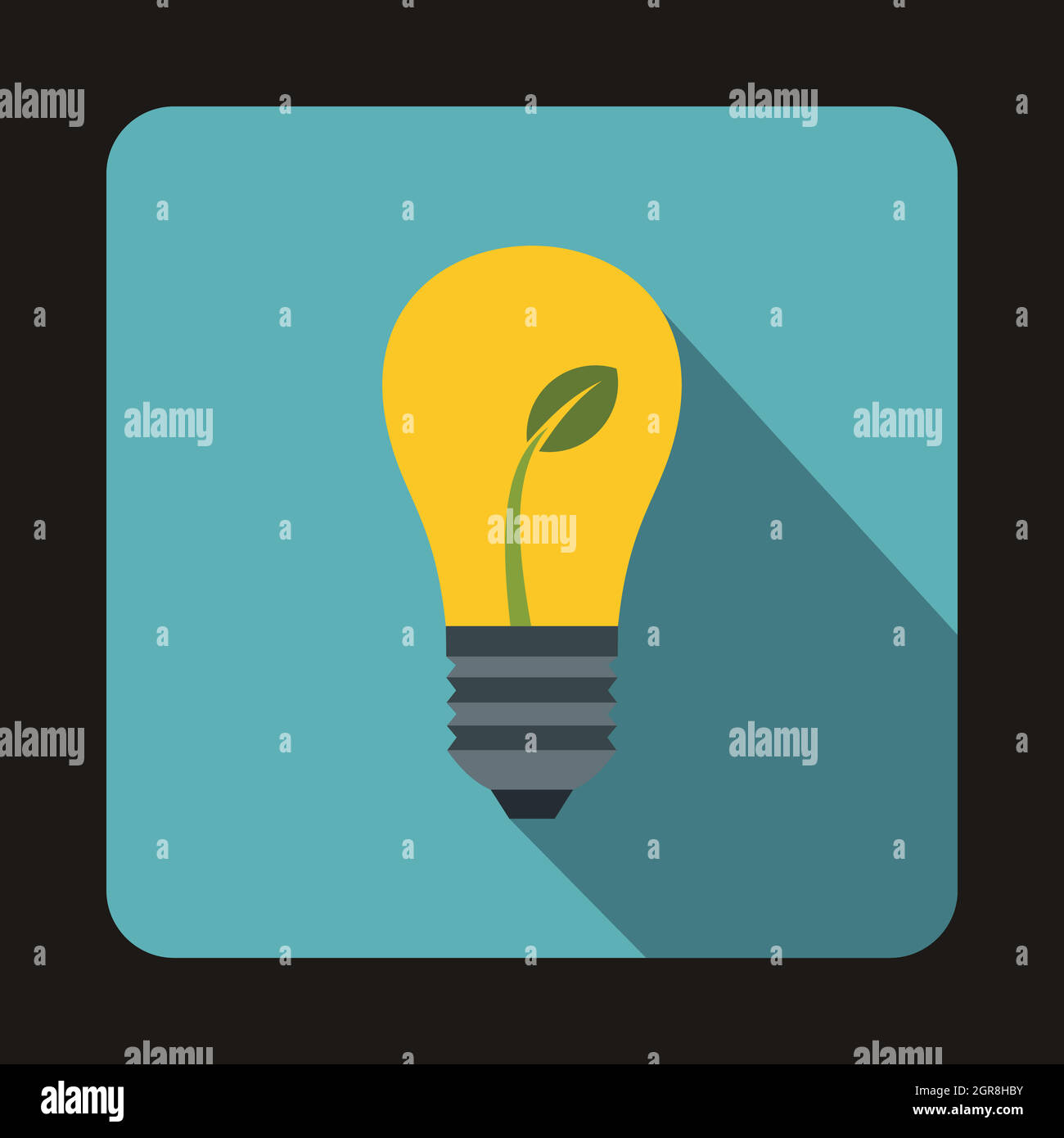 Light bulb with plant inside Stock Vector Images - Alamy