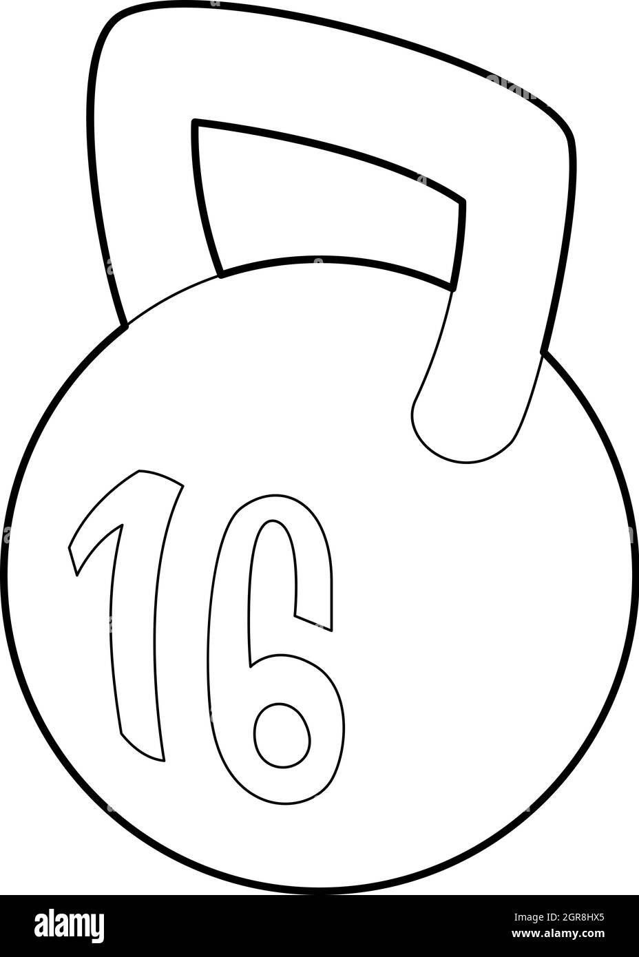 Kettlebell icon, outline style Stock Vector Image & Art - Alamy