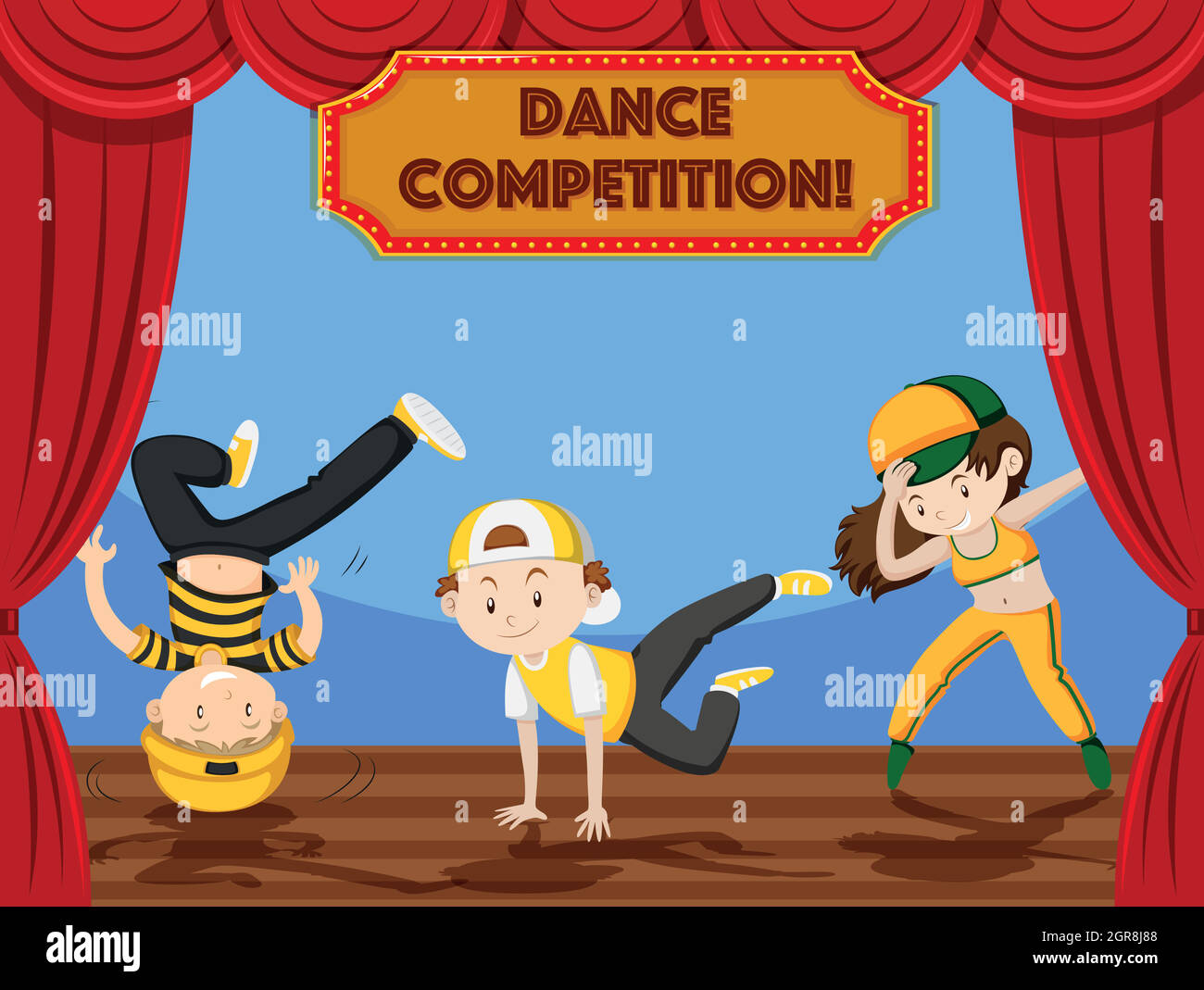 The star dancer on stage Stock Vector Images - Alamy