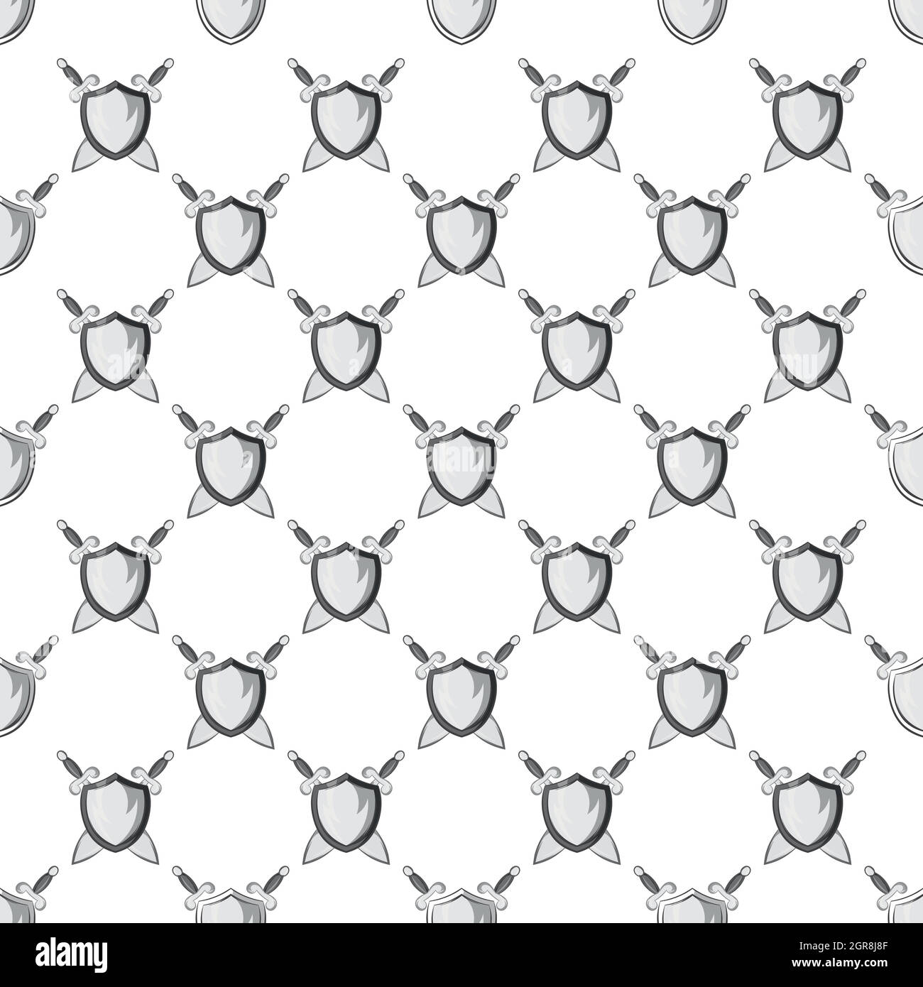 Battle shield with swords seamless pattern Stock Vector Image & Art - Alamy