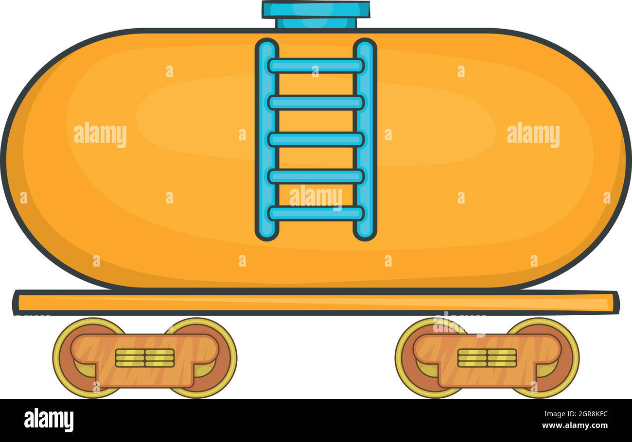 Tanker trailer on train icon, cartoon style Stock Vector Image & Art ...