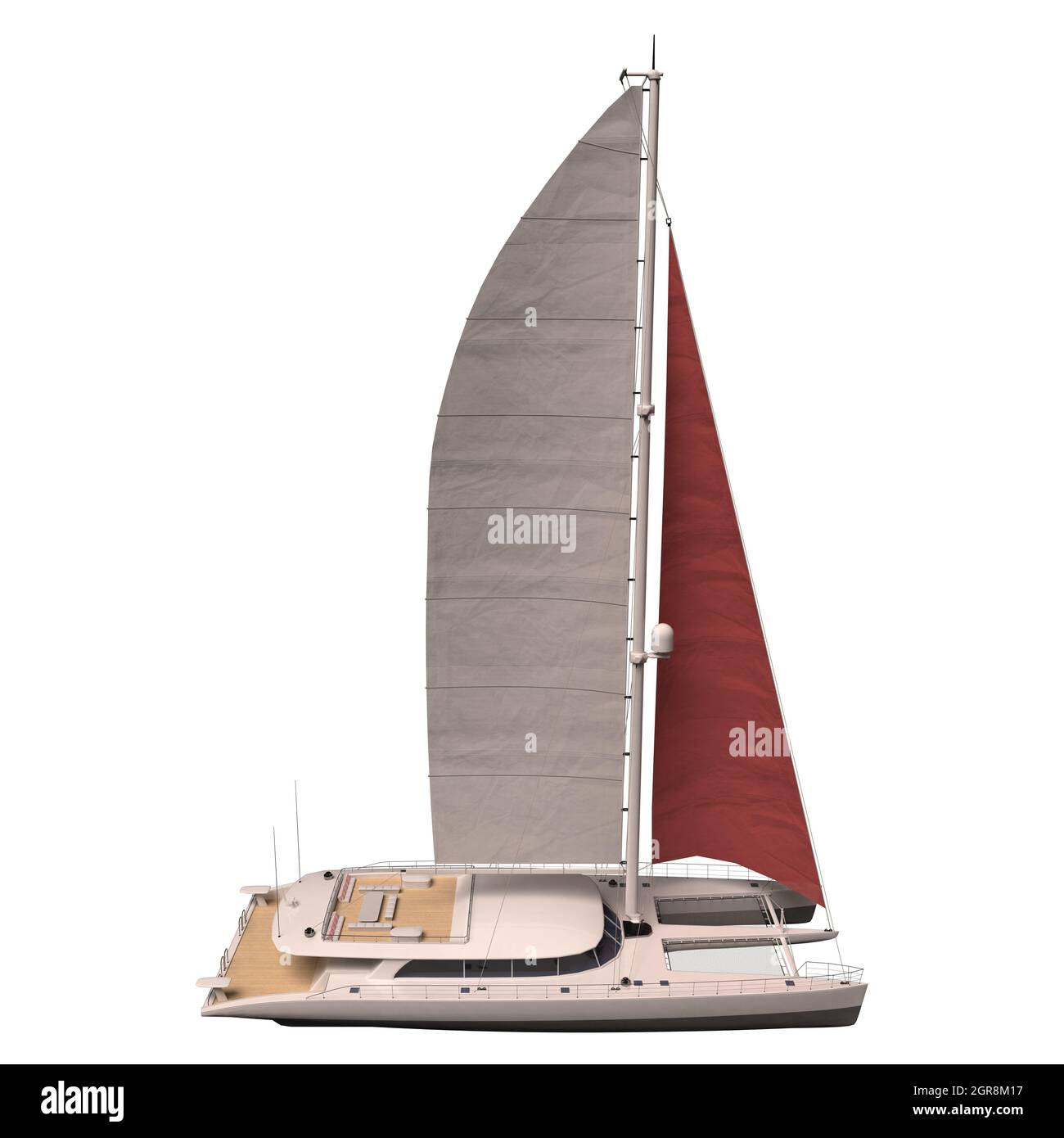 3D illustration catamaran isolated on white background Stock Photo - Alamy