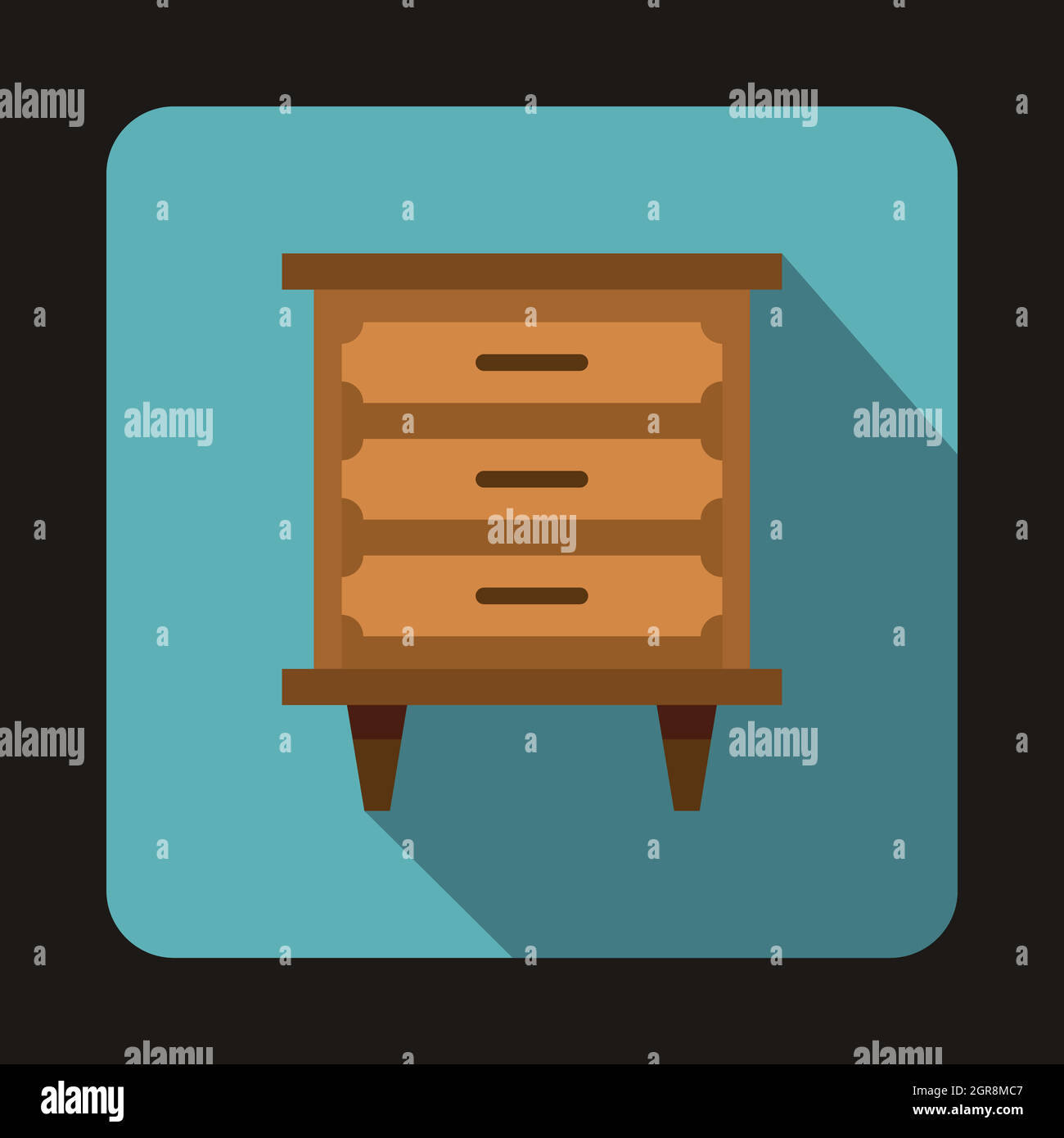 Bedroom brown wooden furniture Stock Vector Images - Alamy