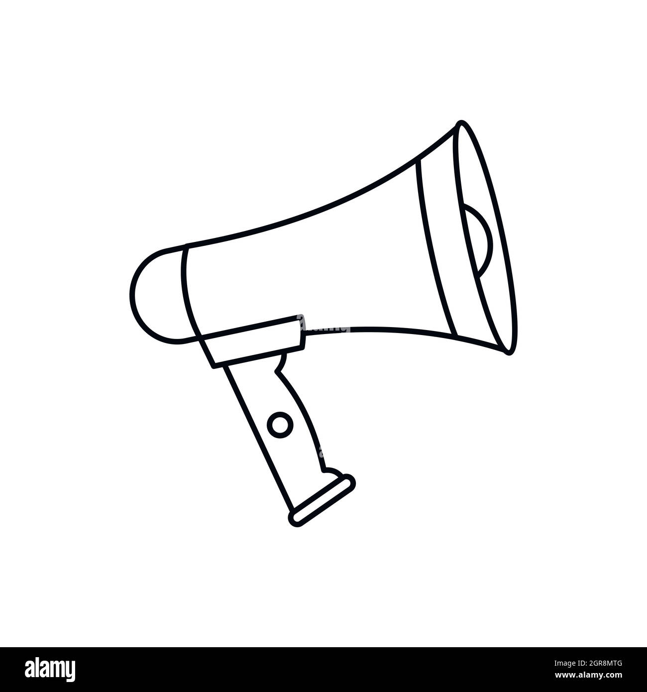 Megaphone speech icon outline Cut Out Stock Images & Pictures - Alamy