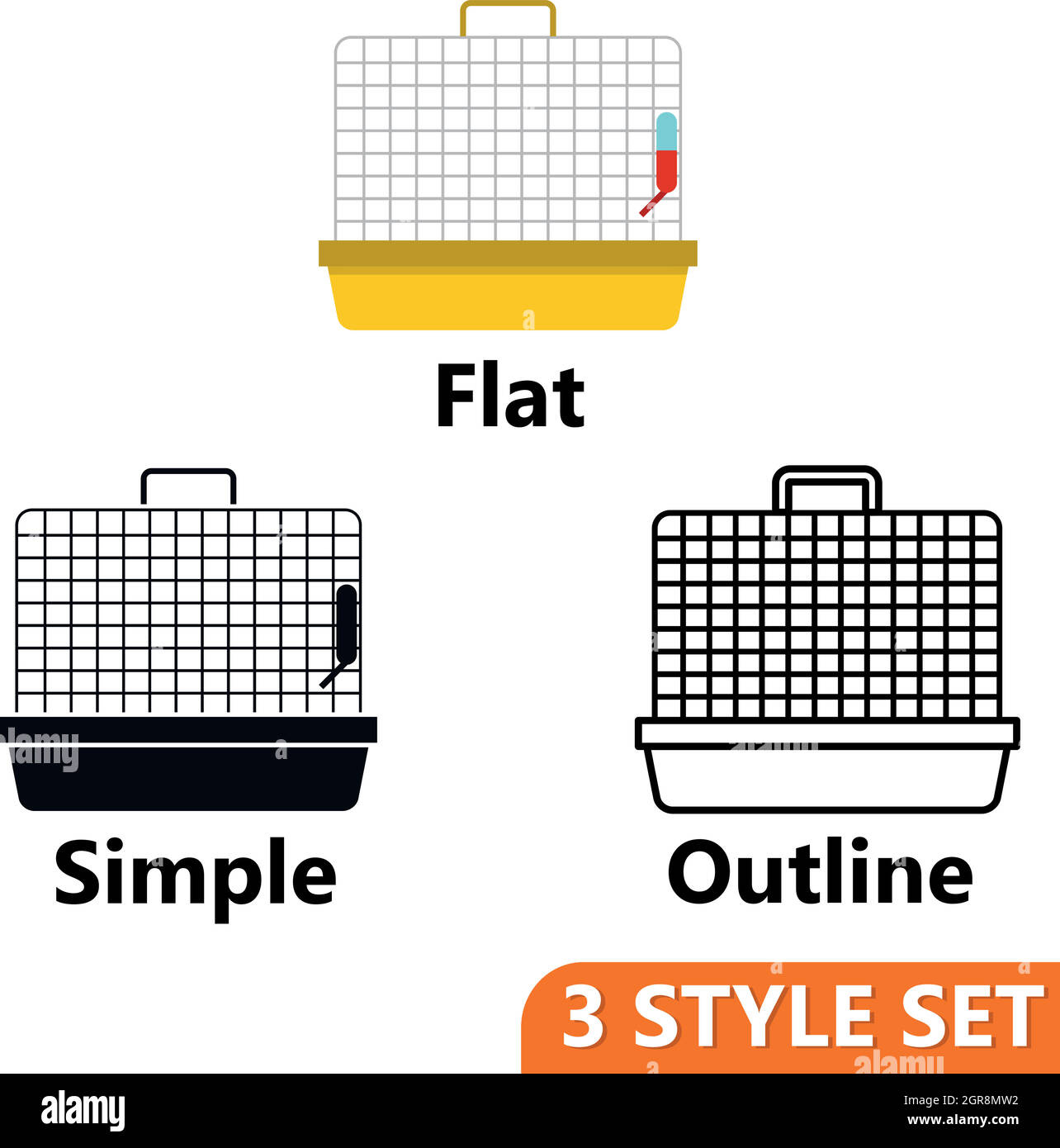 Simple bird cage line Stock Vector Images - Alamy