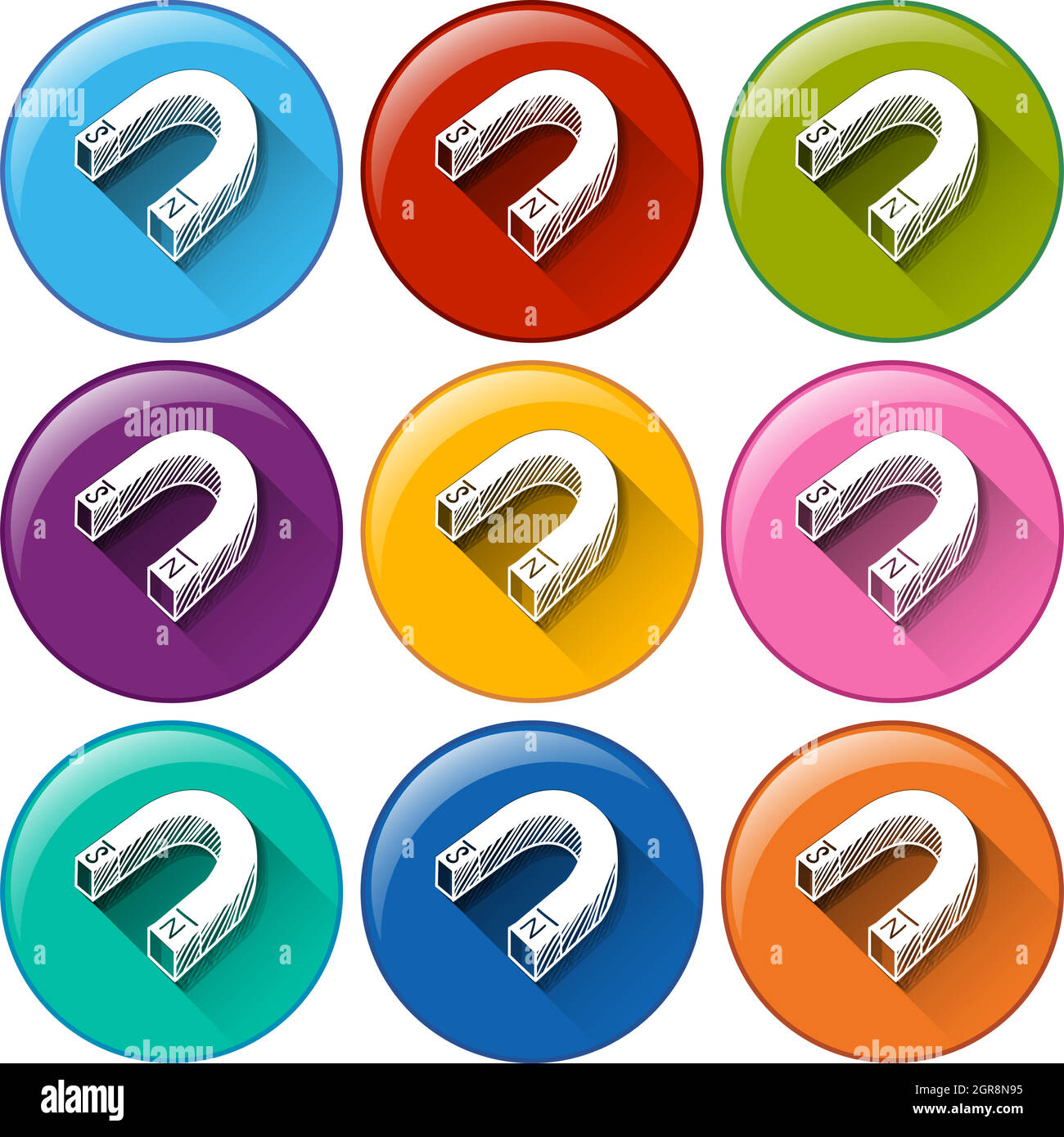 Round magnet Stock Vector Images - Alamy