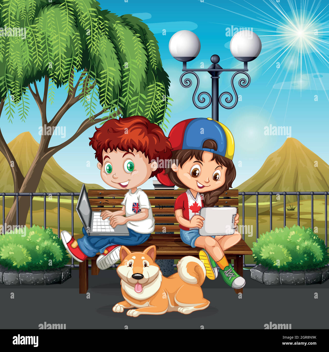 Girl in public Stock Vector Images - Alamy