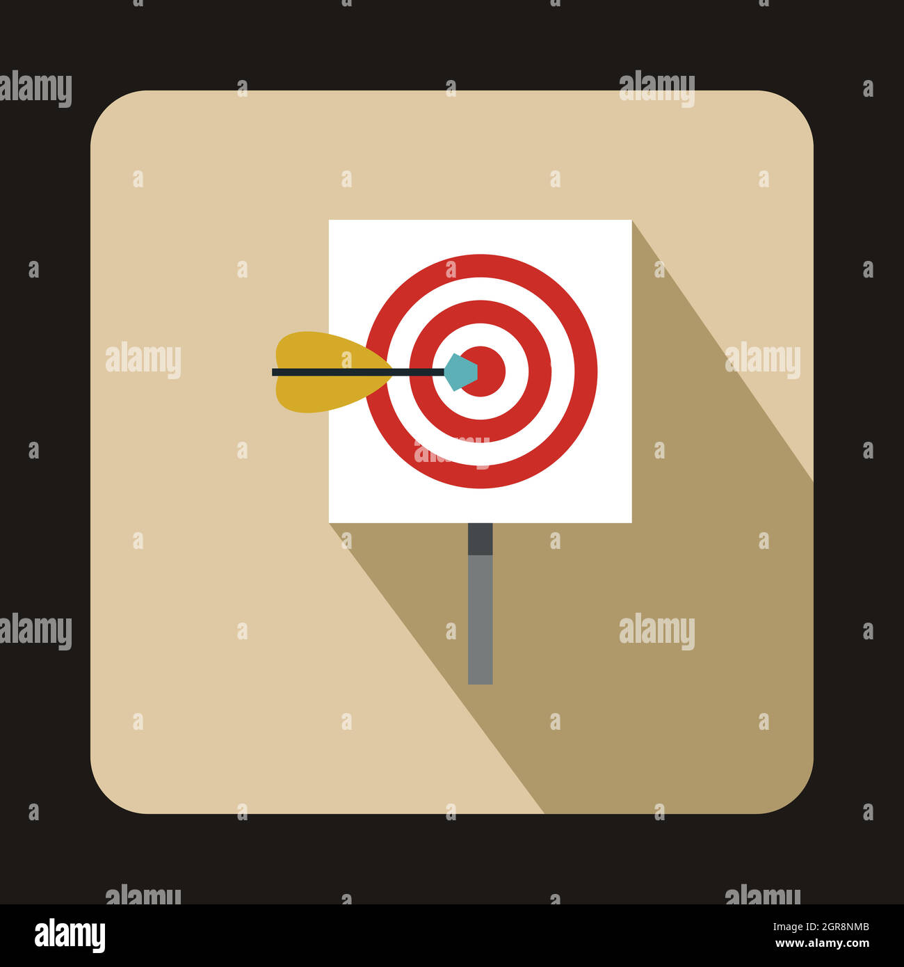 Target dart icon flat hi-res stock photography and images - Alamy